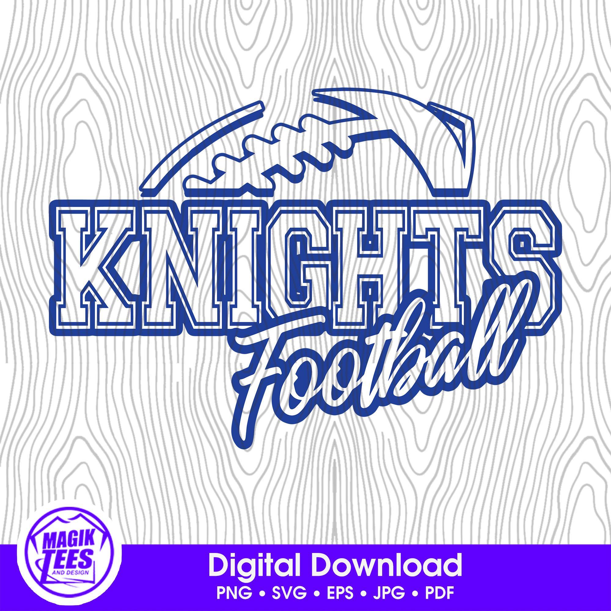 Knights Football School Spirit Digital Download Blue | Football Team ...