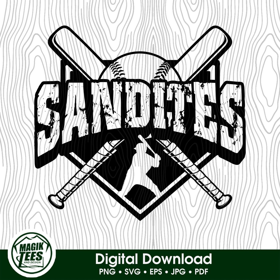 Sandites Baseball | Baseball Team Mascot | Matching Baseball Team Wear ...