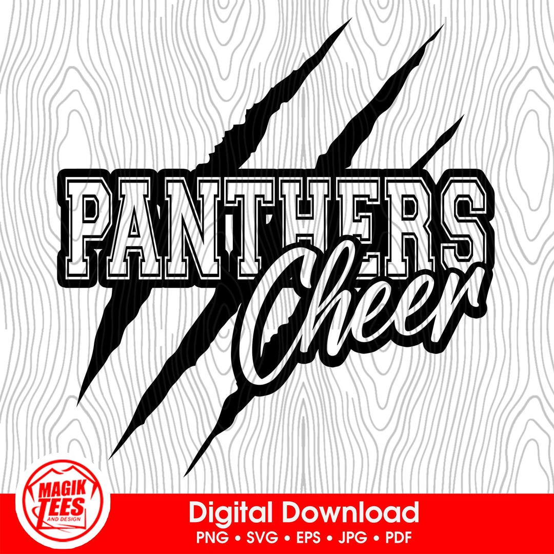 Panthers Cheer School Spirit Digital Download | Cheerleader Pride Logo ...