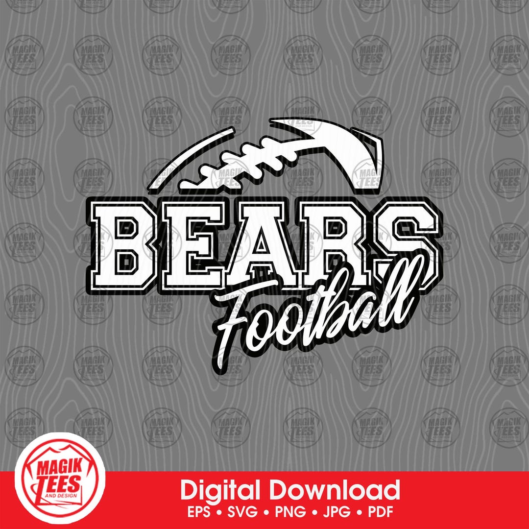 Bears Football School Spirit Digital Download | Football Team Pride ...