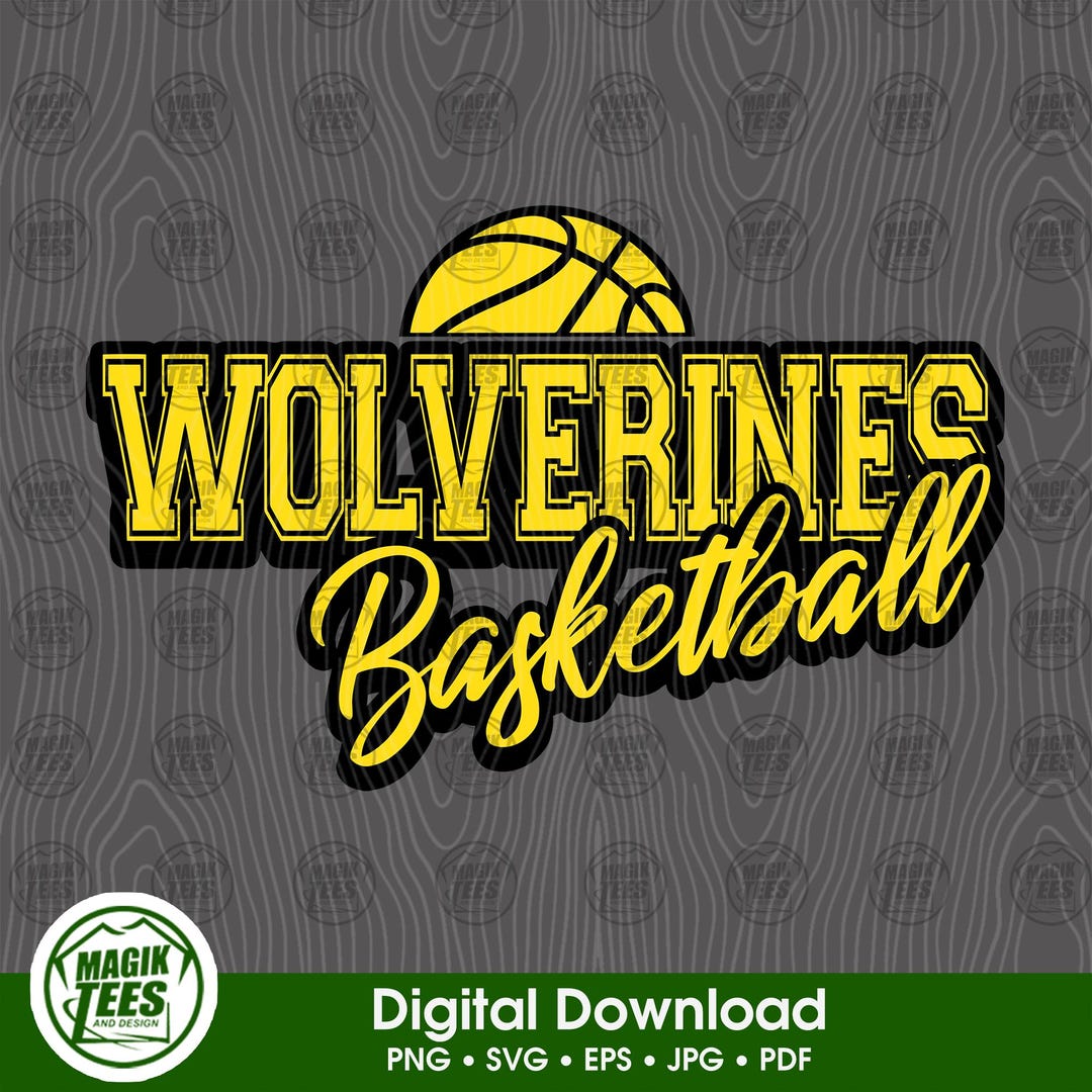 Wolverines Basketball School Spirit Digital Download GY | Basketball ...