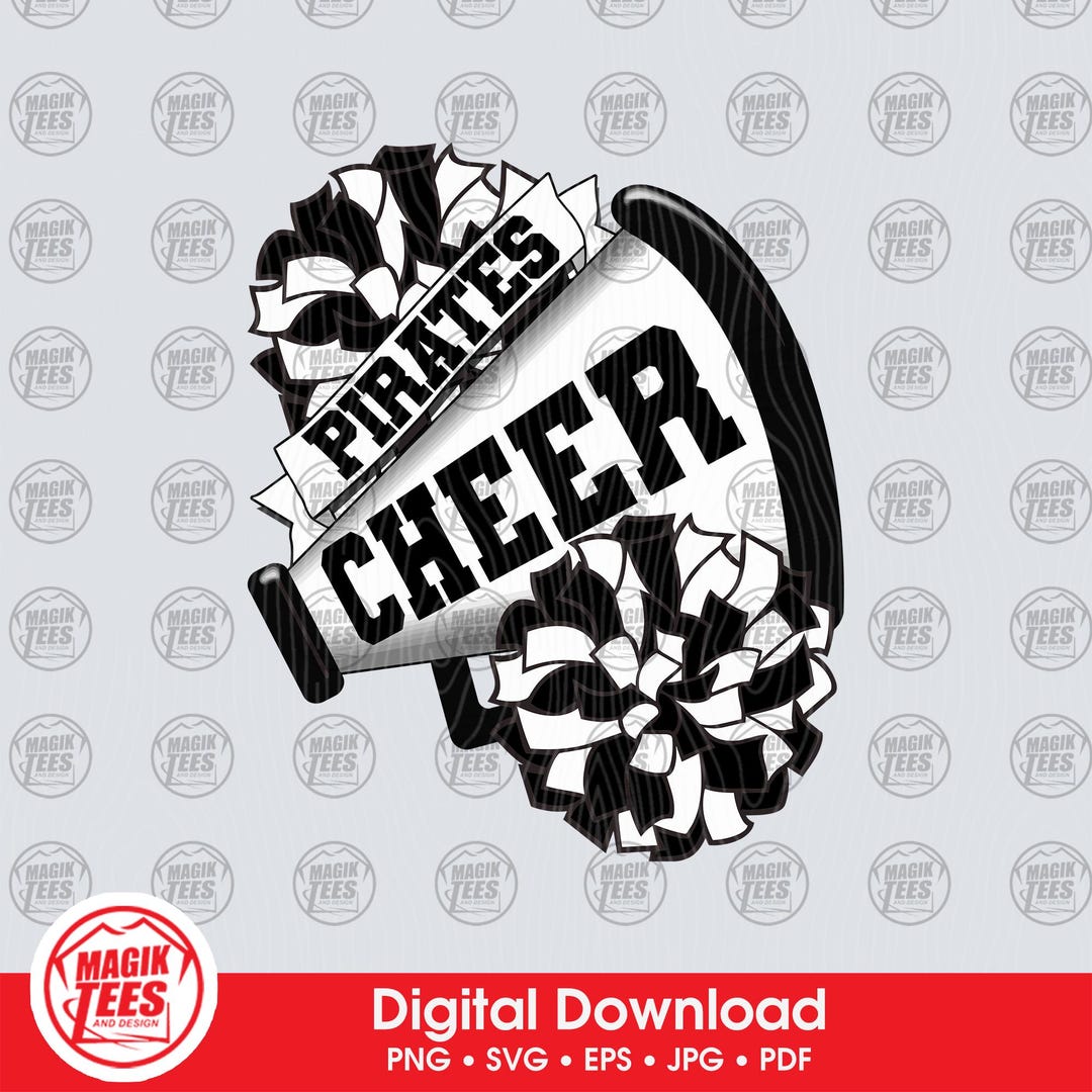 Pirates Cheer School Spirit Digital Download Cheerleader Pride Logo ...