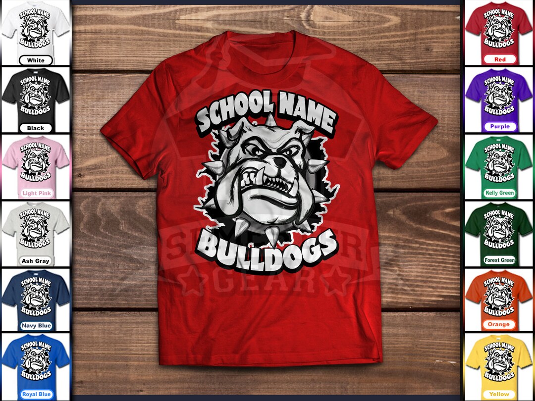 Bulldogs School Spirit Shirt for Students, Boys, Girls, Teachers, Staff ...