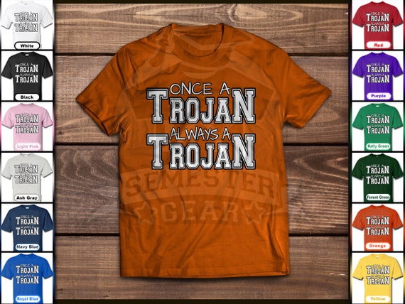 Once A Trojan Always A Trojan School Spirit Shirt for - Etsy