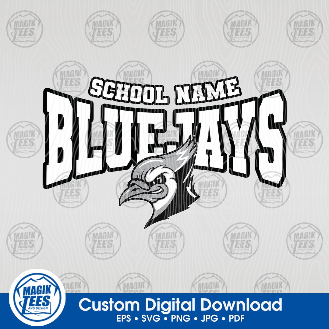 Blue Jays Mascot School Spirit Custom Digital Download Personalize With ...