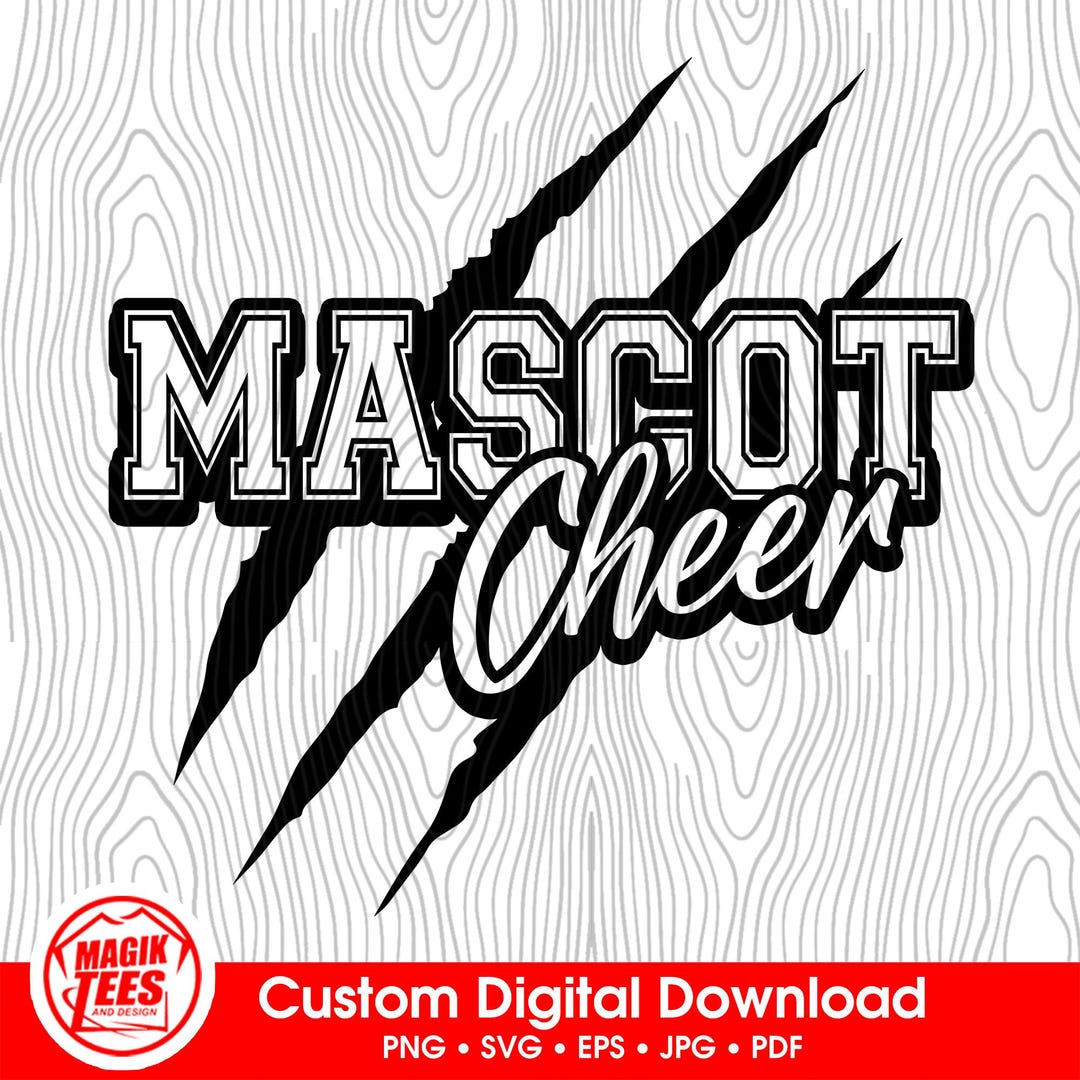 Mascot Cheer School Spirit Digital Download | Claw Marks | Customize ...