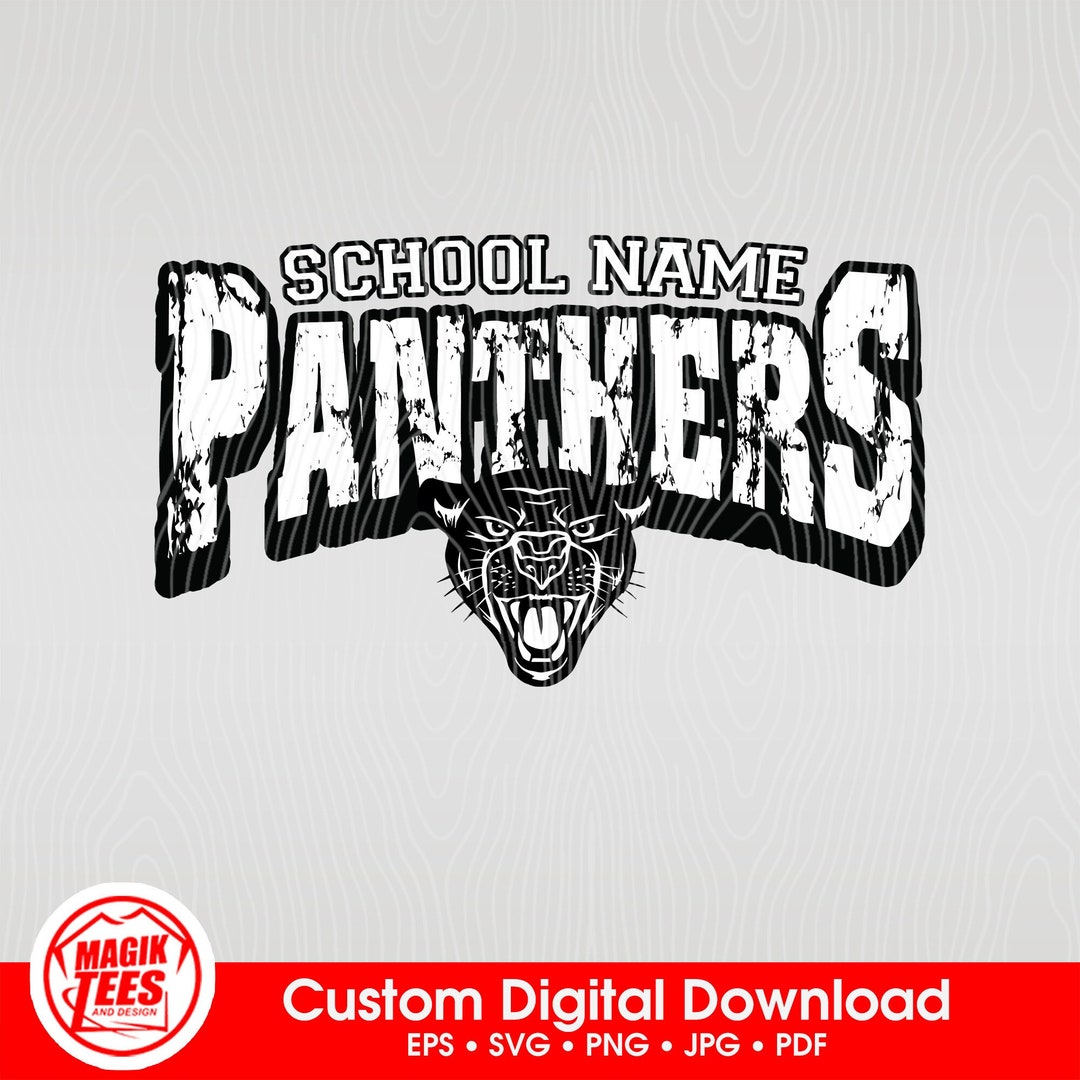 Panthers School Spirit Mascot | Personalize With School Name - Png, Eps ...