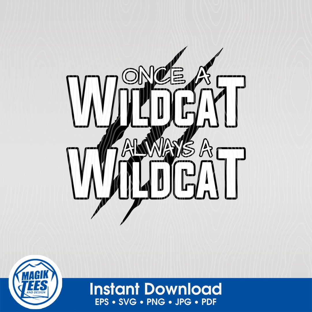 Once A Wildcat, Always A Wildcat Spirit Mascot Claw Marks - Png, Eps ...
