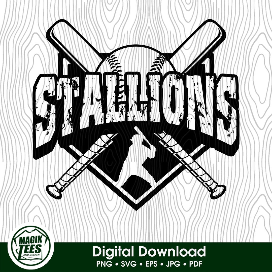 Stallions Baseball | Baseball Team Mascot | Matching Baseball Team Wear ...