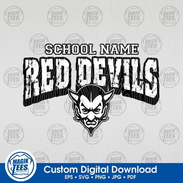 Red Devil Mascot Svg - Etsy