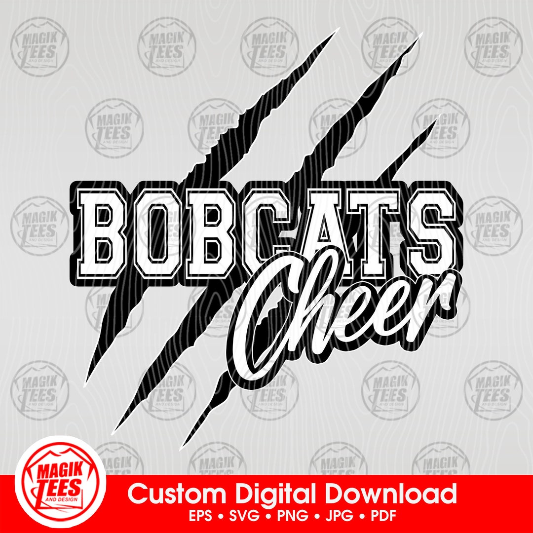 Bobcats Cheer School Spirit Digital Download | Cheerleader Pride Logo ...