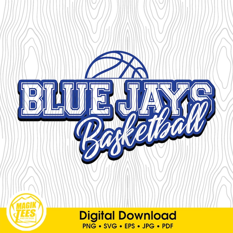 Blue Jays Basketball Blue | School Spirit Digital Download | Basketball ...