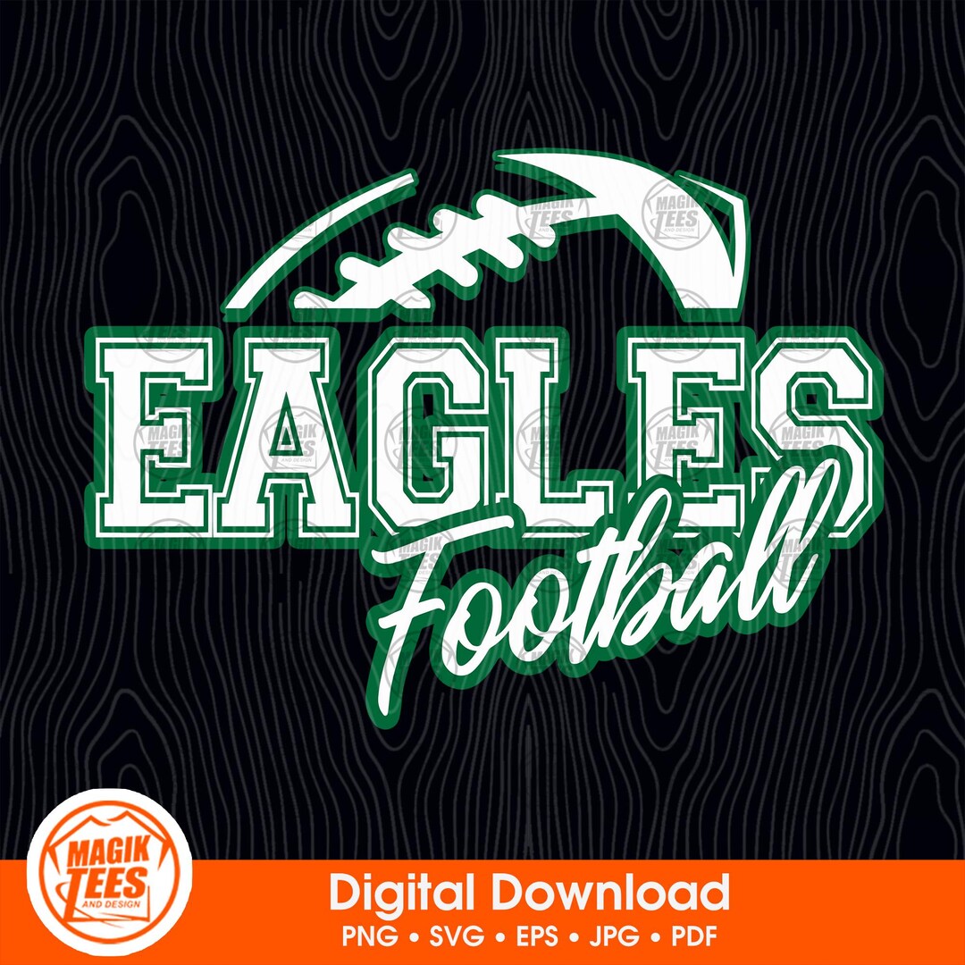 Eagles Football School Spirit Digital Download Green | Football Team ...