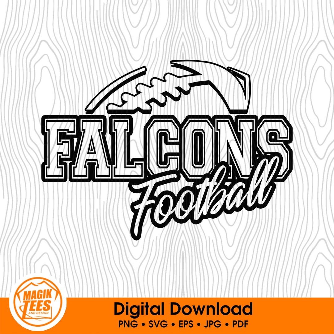 Falcons Football School Spirit Digital Download | Football Team Pride ...