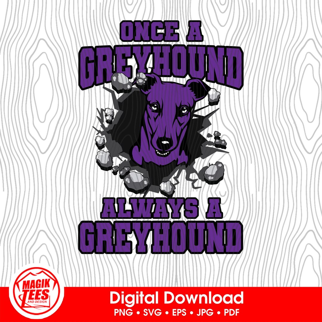 Once A Greyhound Always A Greyhound Purple | School Spirit Digital ...