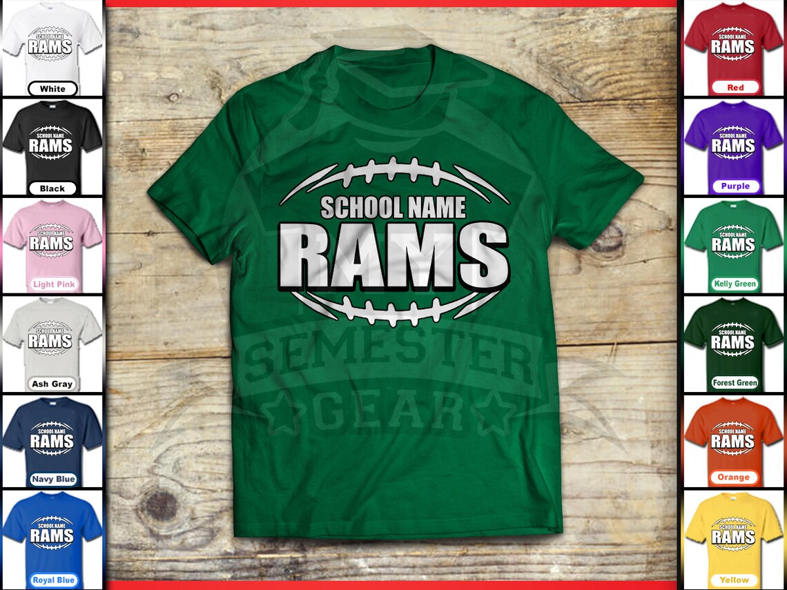 Rams Football School Spirit Shirt for Students Boys Girls - Etsy