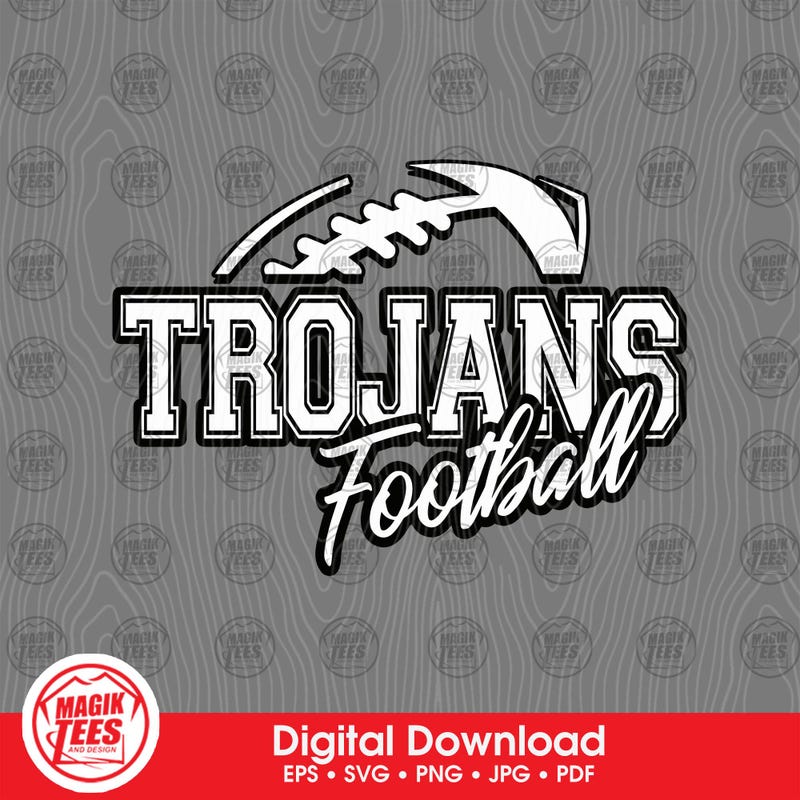 Trojans Football Svg - Etsy
