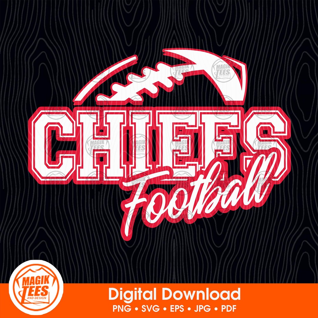 Chiefs Football School Spirit Digital Download Red | Football Team ...