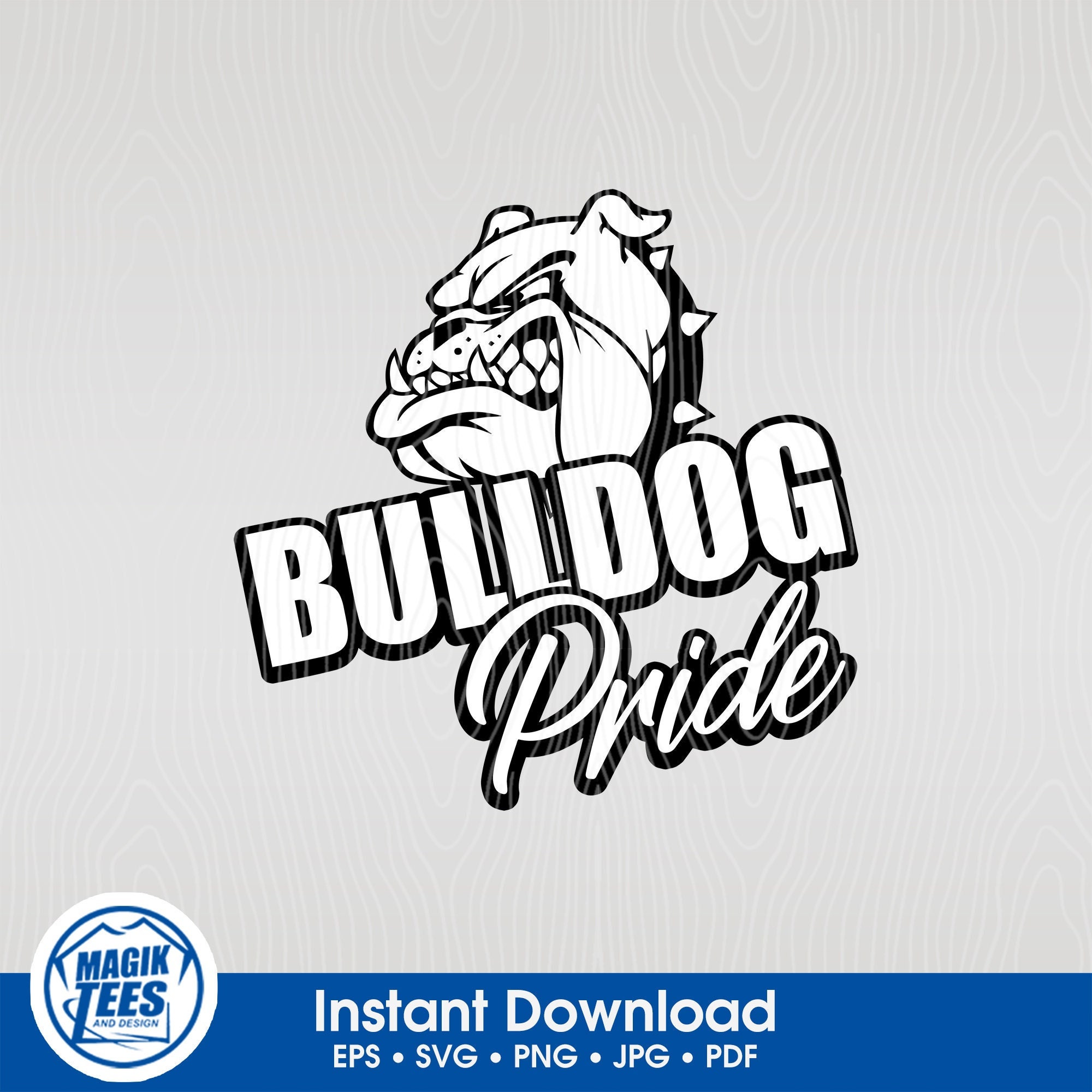 Bulldog Pride School Mascot Eps Svg Jpg Png Pdf - Etsy