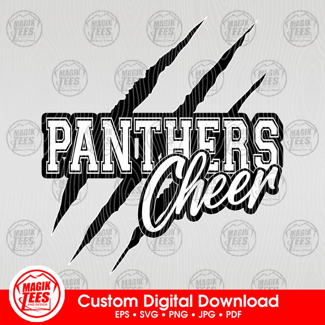 Panthers Cheer School Spirit Digital Download | Cheerleader Pride Logo ...