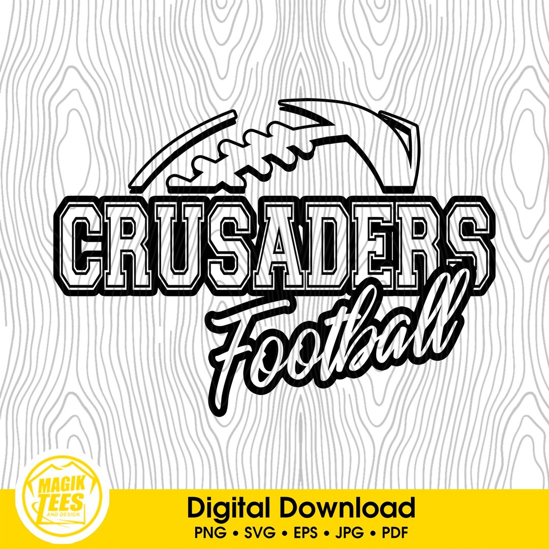 Crusaders Football School Spirit Digital Download | Football Team Pride ...