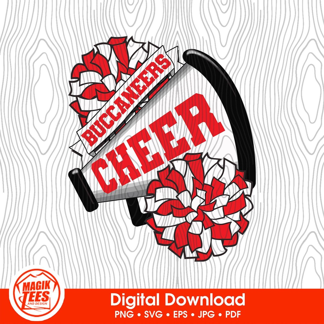 Buccaneers Cheer School Spirit Digital Download Red | Cheerleader Pride ...