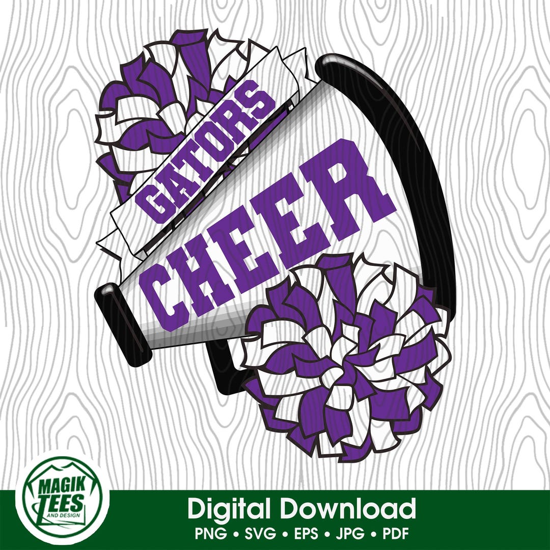 Gators Cheer School Spirit Digital Download Purple | Cheerleader Pride ...