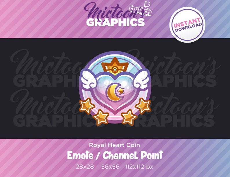Twitch Heart Coin Emote / Channel Point / Streamer Graphics / Discord ...