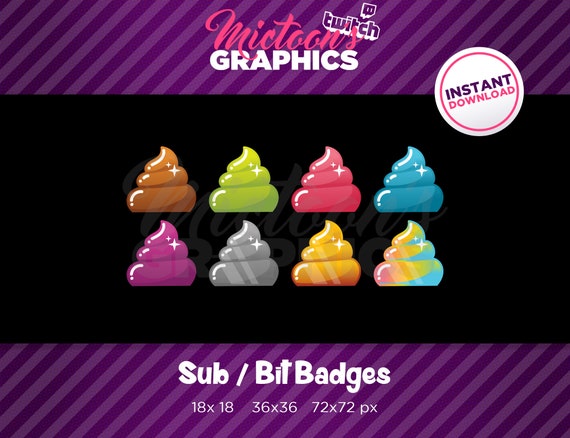 Twitch Poop Sub Badges / Bit Badges - Etsy Canada