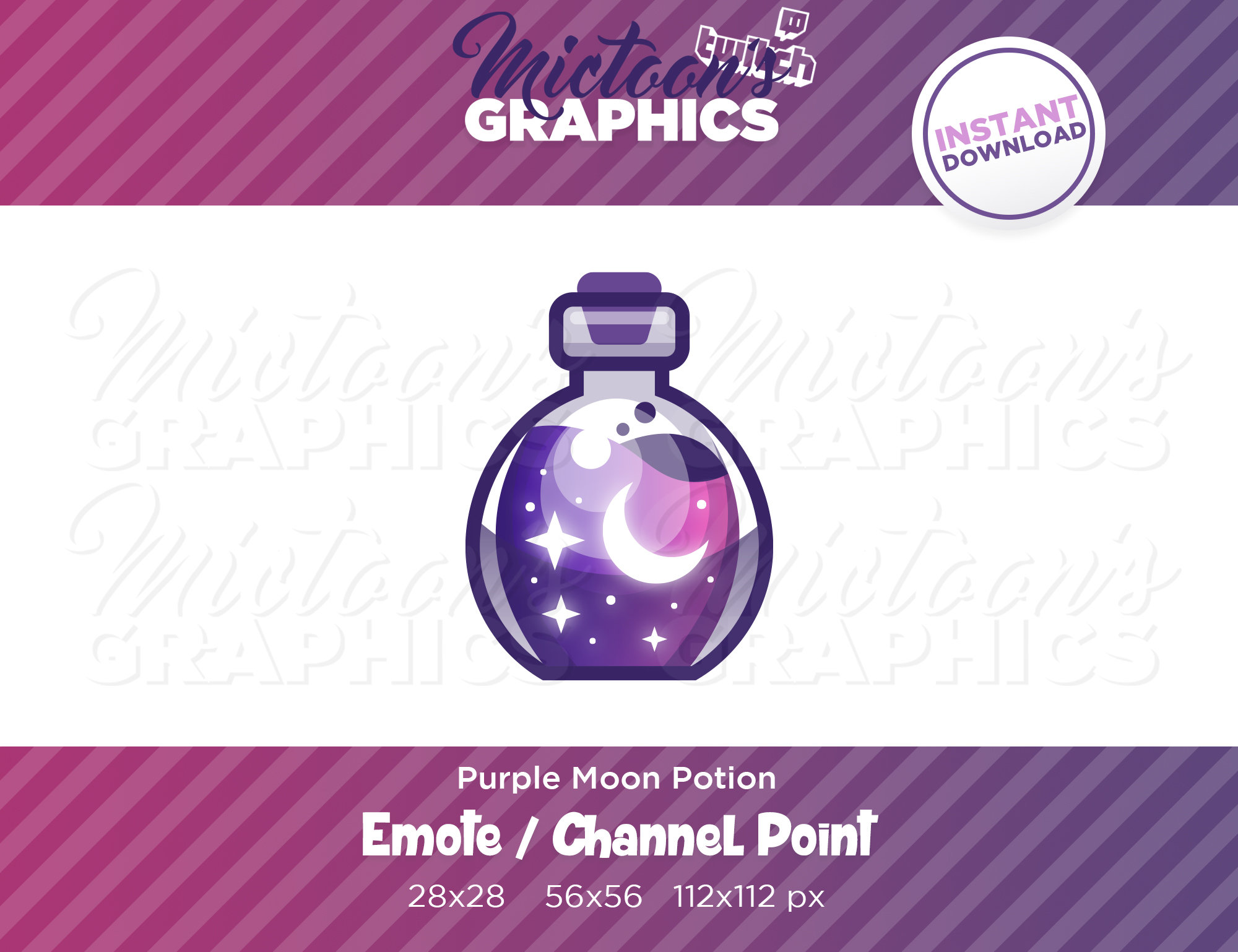 Twitch Moon Potion Emote / Channel Point / Streamer Graphics / - Etsy