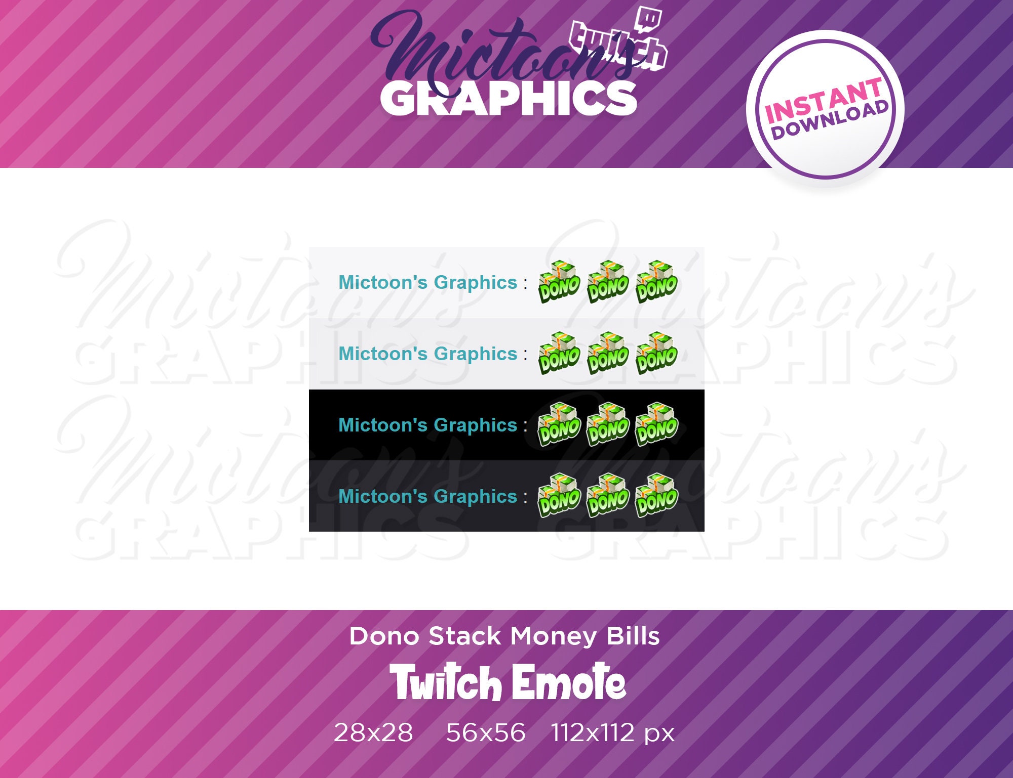 Twitch Dono Stack Money Bills Emote / Streamer Graphics / - Etsy