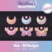 Twitch Moon Emblem Collection Sub Badges / Bit Badges / - Etsy