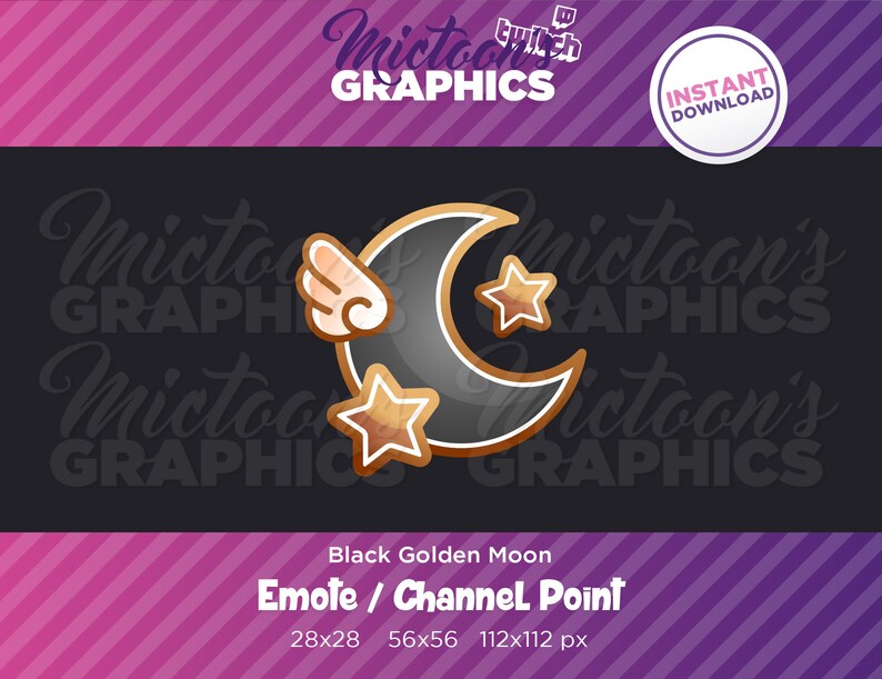 Twitch Moon / Emote / Channel Point / Streamer Graphics / Discord ...