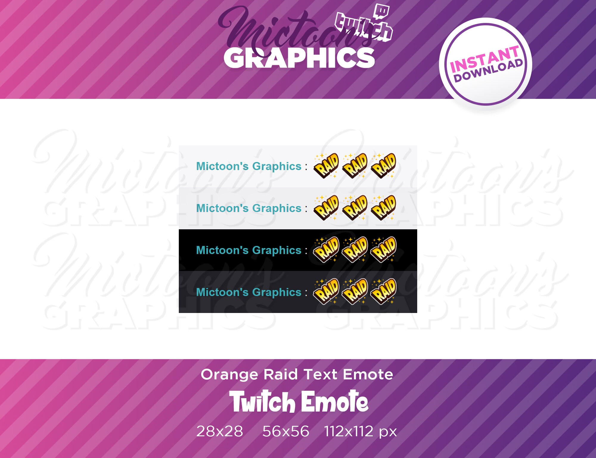 Twitch Raid Emote / Text / Streamer Graphics / Discord / Gamer / Gold ...