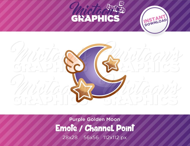 Twitch Moon / Emote / Channel Point / Streamer Graphics / - Etsy