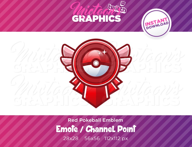 Twitch Red Pokeball Emote / Channel Point / Streamer Graphics - Etsy ...