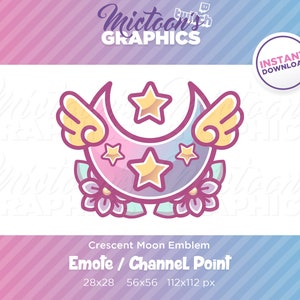 Twitch Crescent Moon / Emote / Channel Point / Streamer Graphics ...
