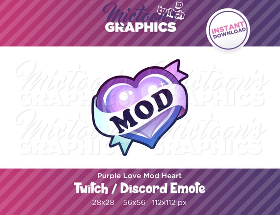 Twitch Mod Love / Emote / Heart / Streamer Graphics / Discord - Etsy