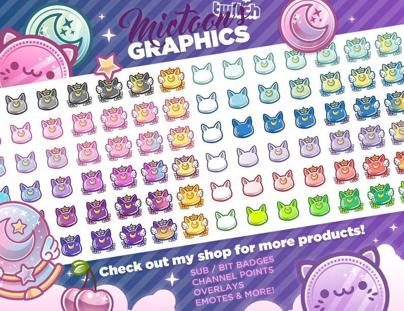 Twitch Pentagram Coin Sub Badges / Cheer Bit Badges / Streamer Graphics ...