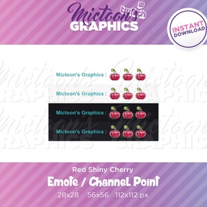 Twitch Cherry Fruit / Emote / Channel Point / Streamer Graphics ...