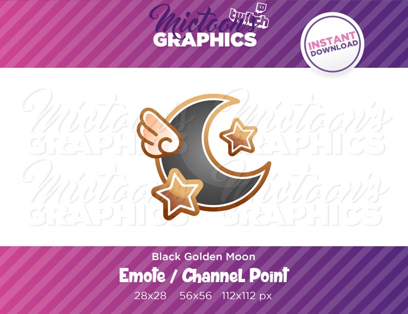 Twitch Moon / Emote / Channel Point / Streamer Graphics / Discord ...