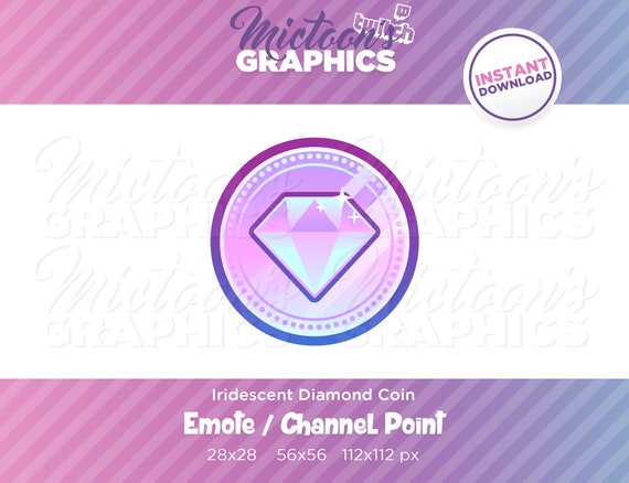 Twitch Diamond Coin Emote / Channel Point / Streamer Graphics | Etsy Canada
