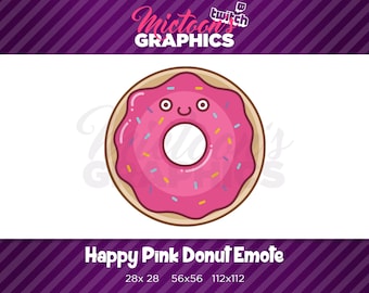Chibi Yellow Donut Emote, Cute Sprinkles Emote, Donut Sprinkles Emote ...