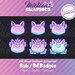 Twitch Kitty Cat Moon Emblem Collection / Sub Badges / Cheer Bit Badges ...