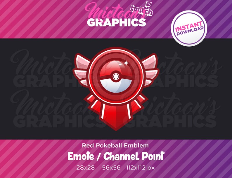 Twitch Red Pokeball Emote / Channel Point / Streamer Graphics - Etsy ...