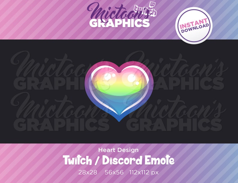 Twitch Heart Emote / Channel Point / Streamer Graphics / Discord ...