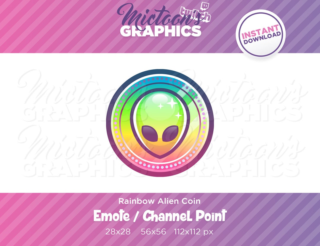 Twitch Alien Coin Emote / Channel Point / Streamer Graphics / Discord ...