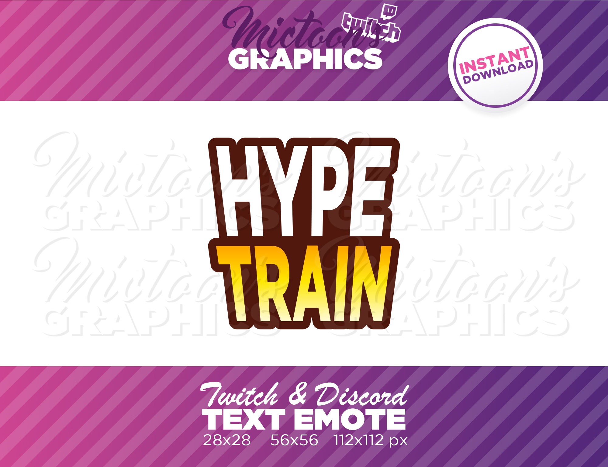 Twitch Hype Train Emote / Text / Streamer Graphics / Discord / Gamer ...