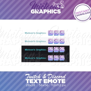 Twitch Chill Daddy Emote / Text / Streamer Graphics / Discord / Gamer ...