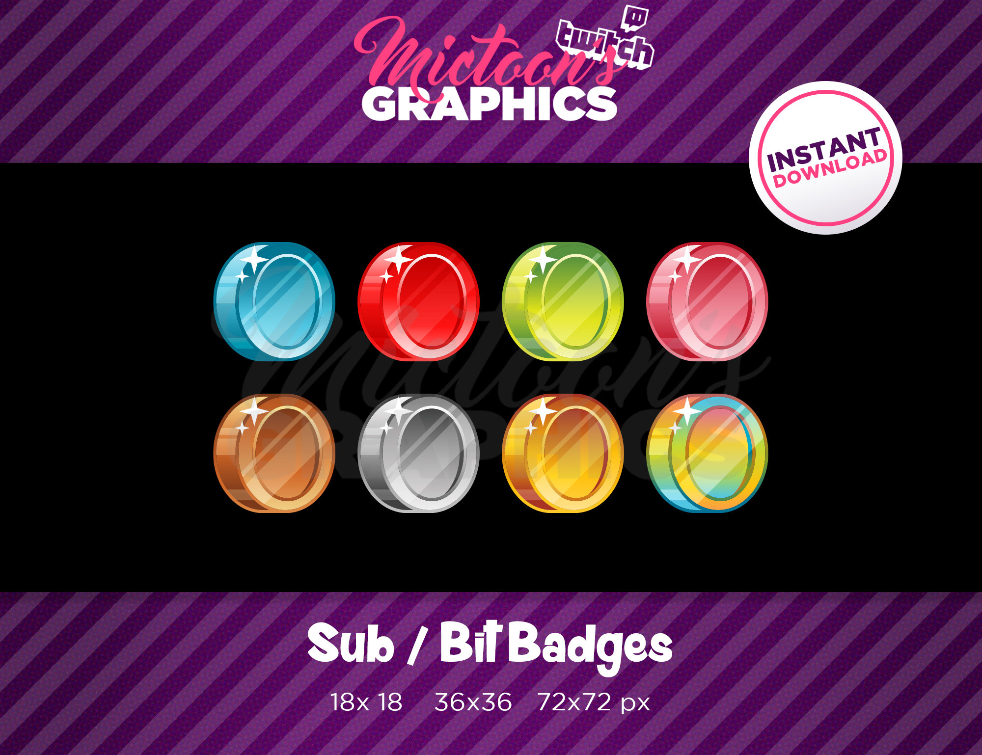 Twitch Game Coin Sub Badges / Bit Badges - Etsy